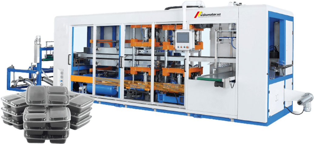 Full automatic three/four station station plastic thermoforming machine ...